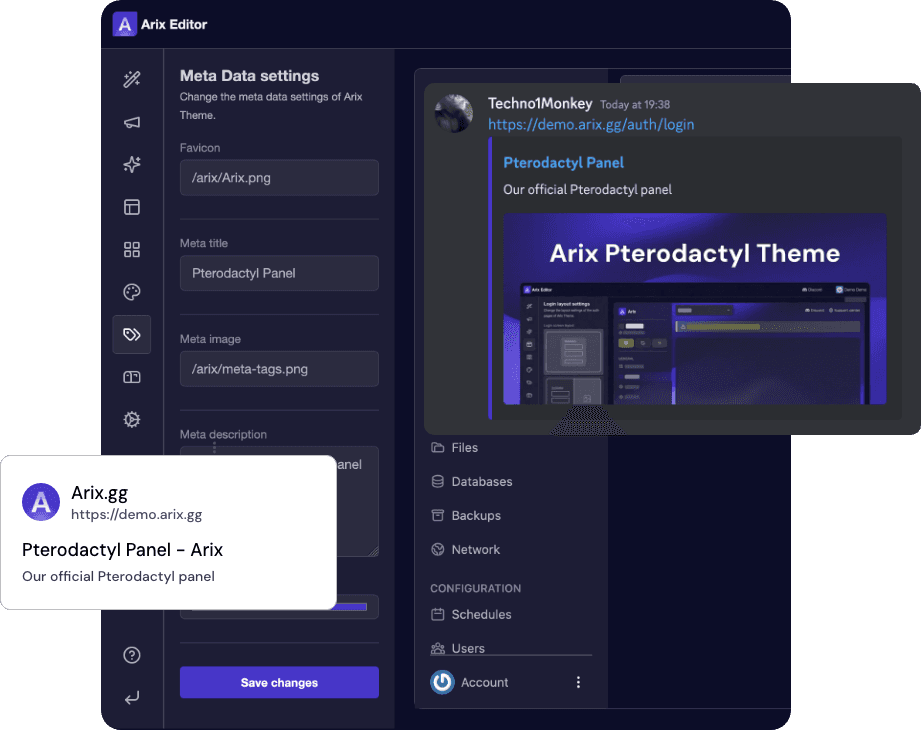 Arix Theme for Pterodactyl